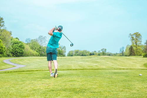 Playing golf in St. Barts